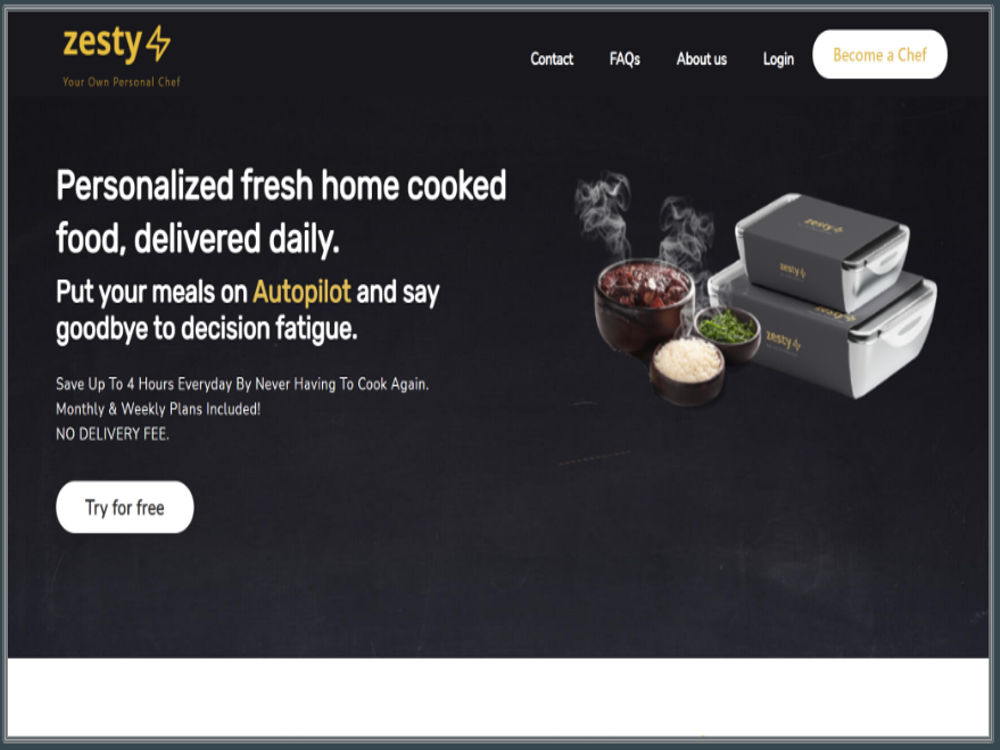 Zesty – Personalized Home-Cooked Meal Delivery | Upwork