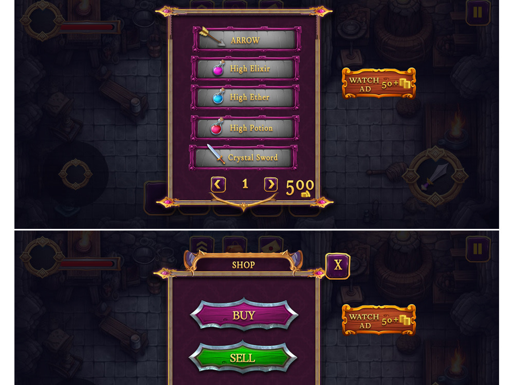 An Eye catching Fantasy RPG-style UI for your game! | Upwork