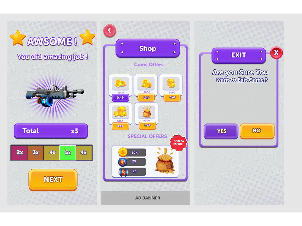 Stunning 2d and 3d game UI UX, for mobile/desktop games | Upwork