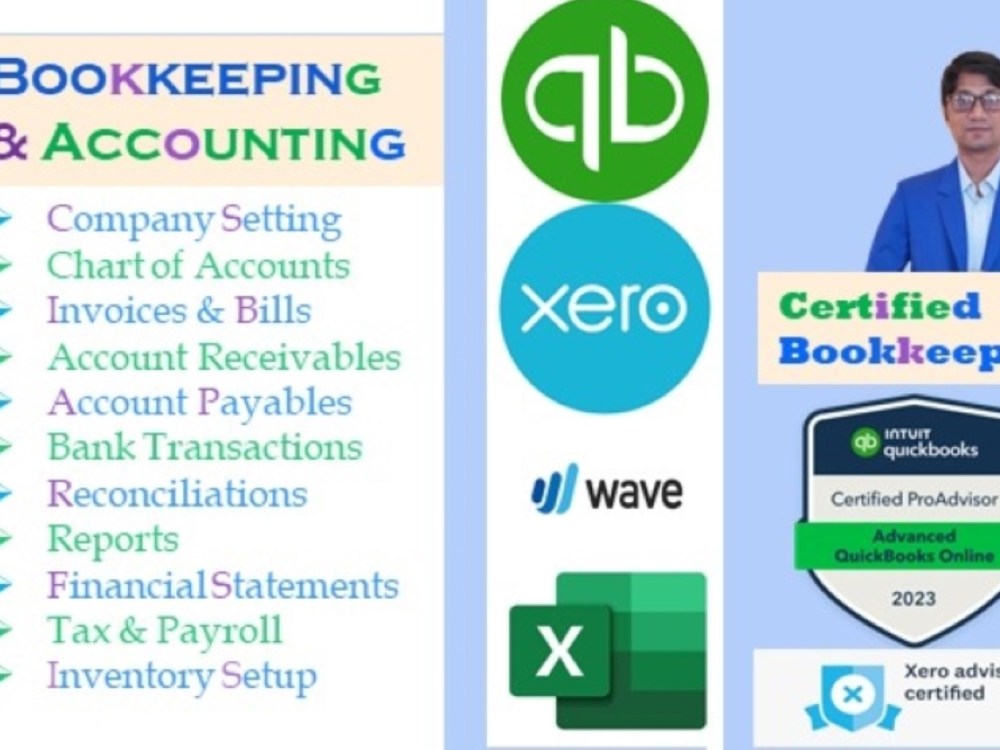 Bookkeeping & Accounting Services on QuickBooks online, Xero, Excel & Wave | Upwork