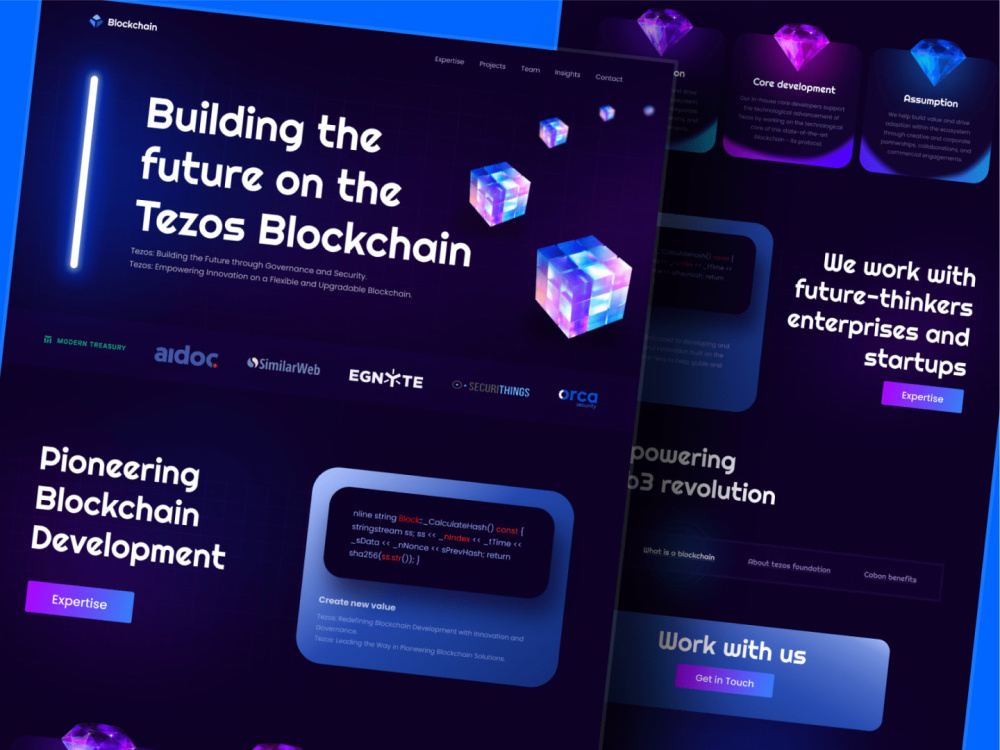 An exquisite blockchain website | Upwork