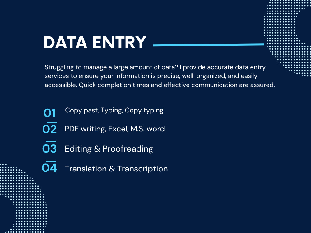 Accurate, Reliable Data Entry & Typing Services | Upwork