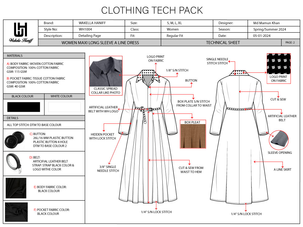 A clothing tech pack for sustainable manufacturing | Upwork