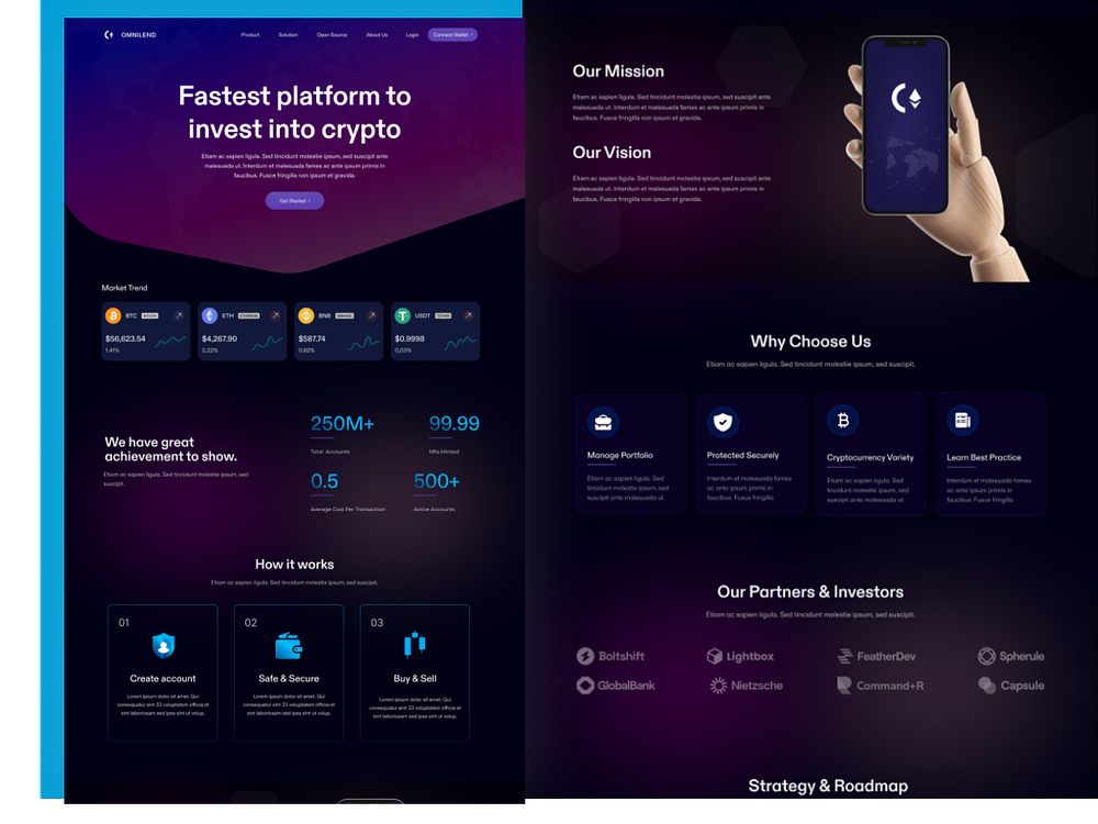 High End Landing page Design | Upwork