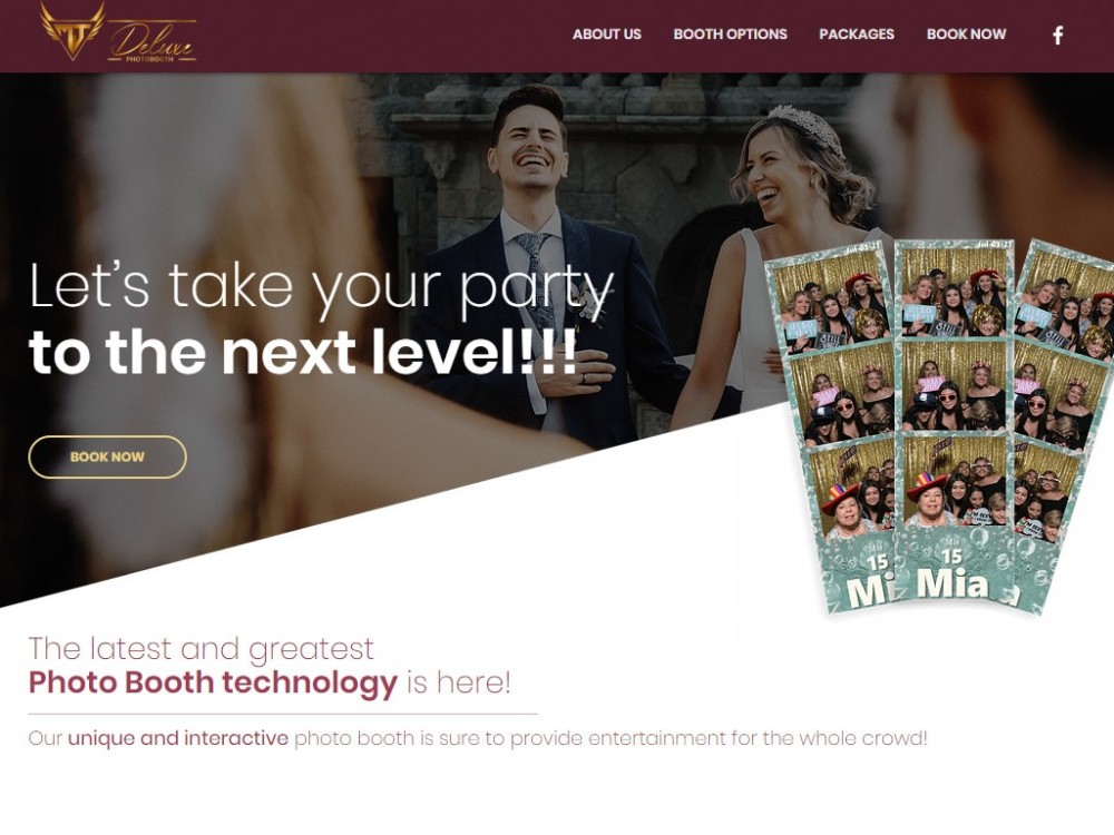 Photo booth website, 360 photo booth website with online booking ...
