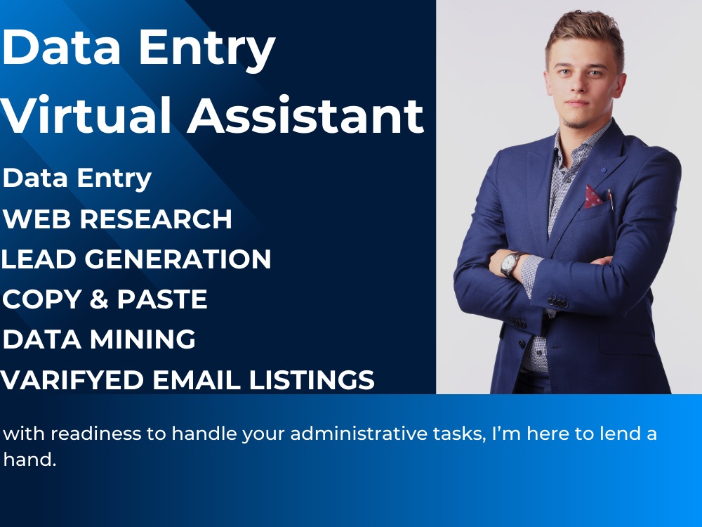 Data Entry Lead Generation Web Research Varify Email & virtual assistant | Upwork