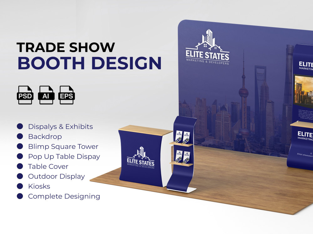 Trade show booth and backdrop for your exhibition | Upwork