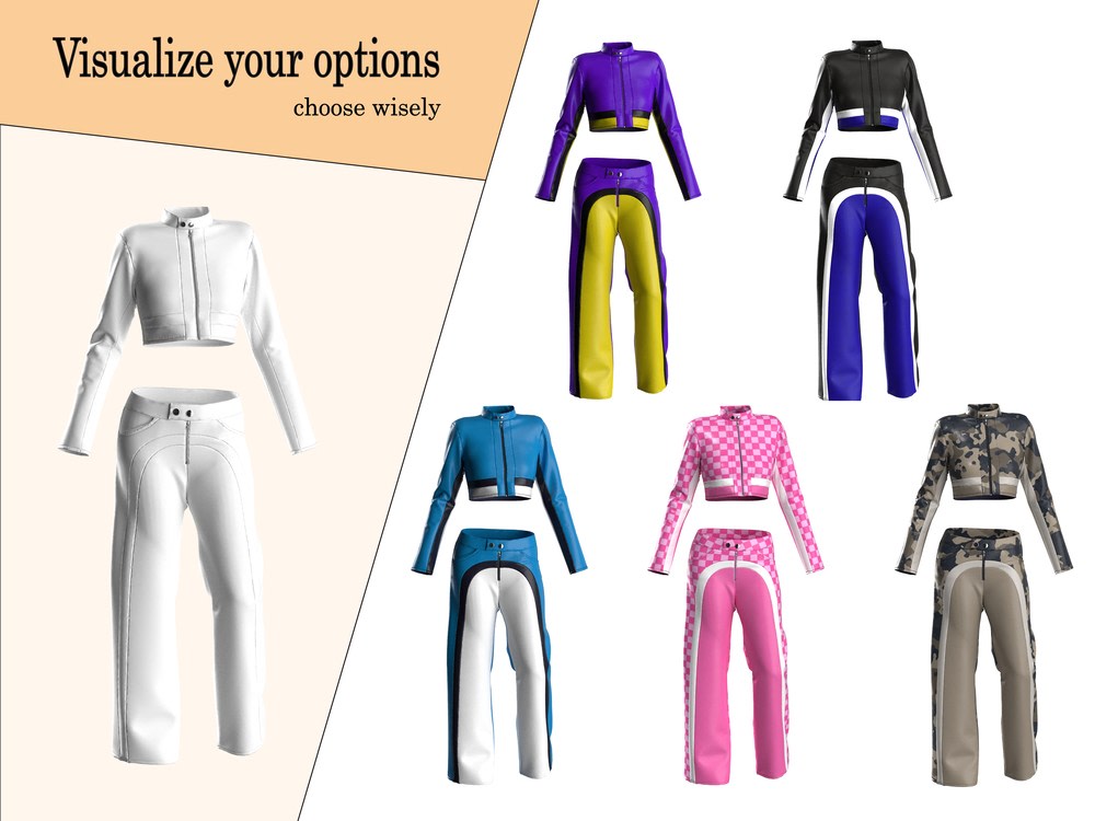Realistic digital garment with variety of materials and colors | Upwork