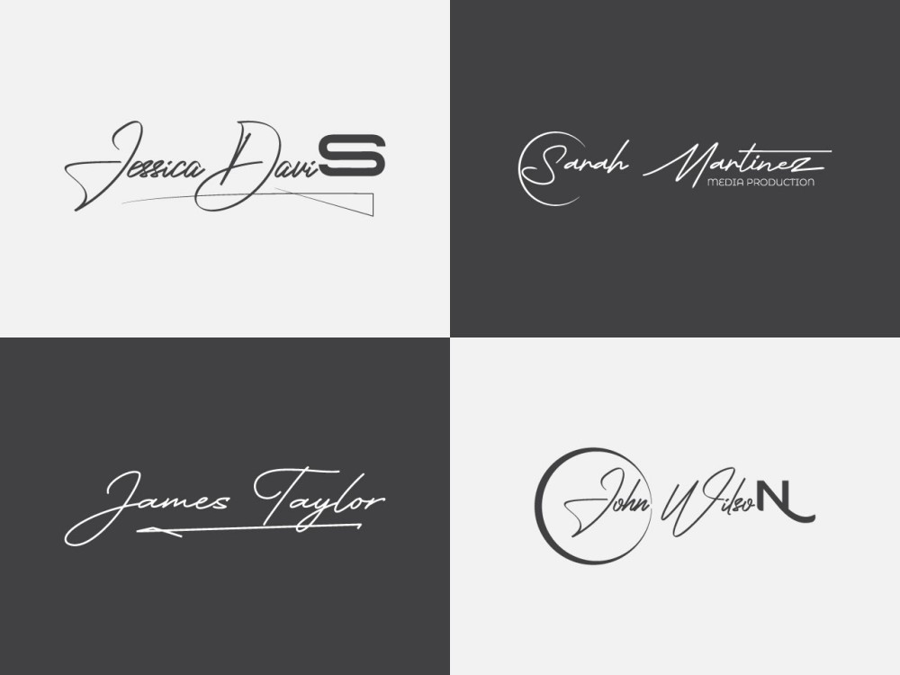 Unique initial handwritten signature logo | Upwork