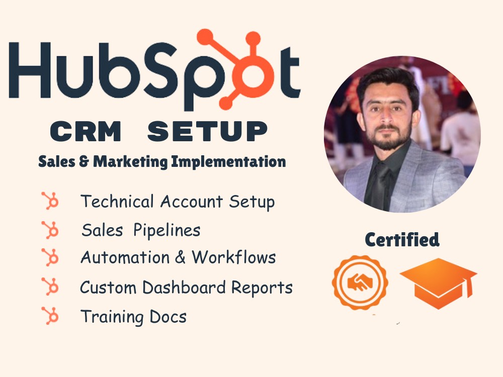 Hubspot sales pipelines, dashboard reports, workflows, custom objects ...