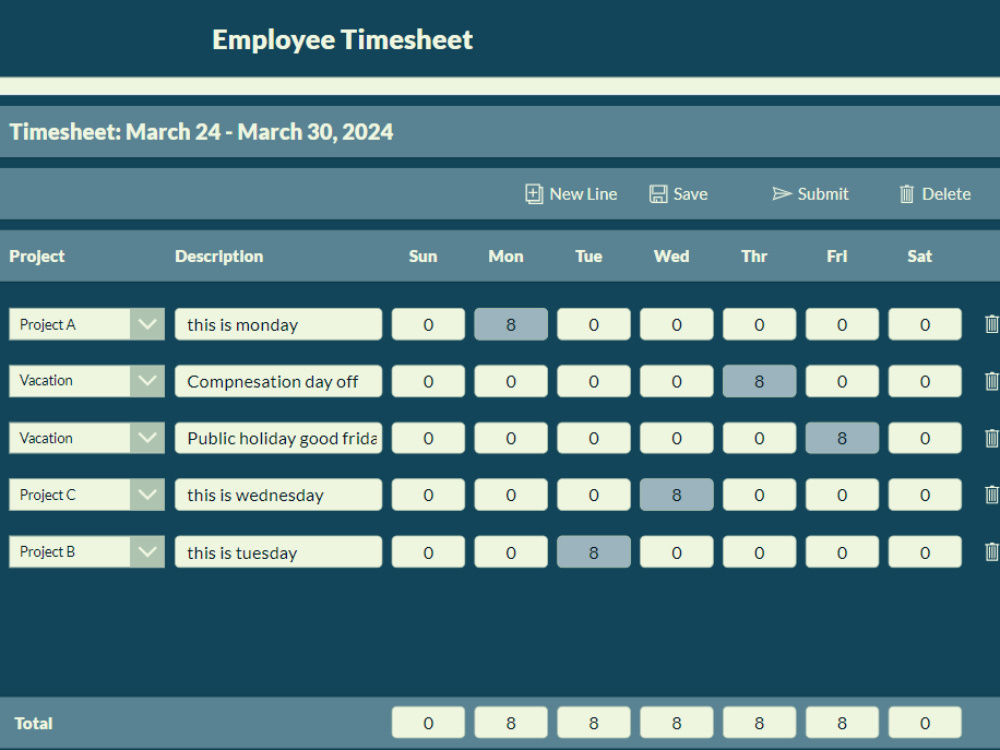 A timesheet powerapps to record daily hours | Upwork