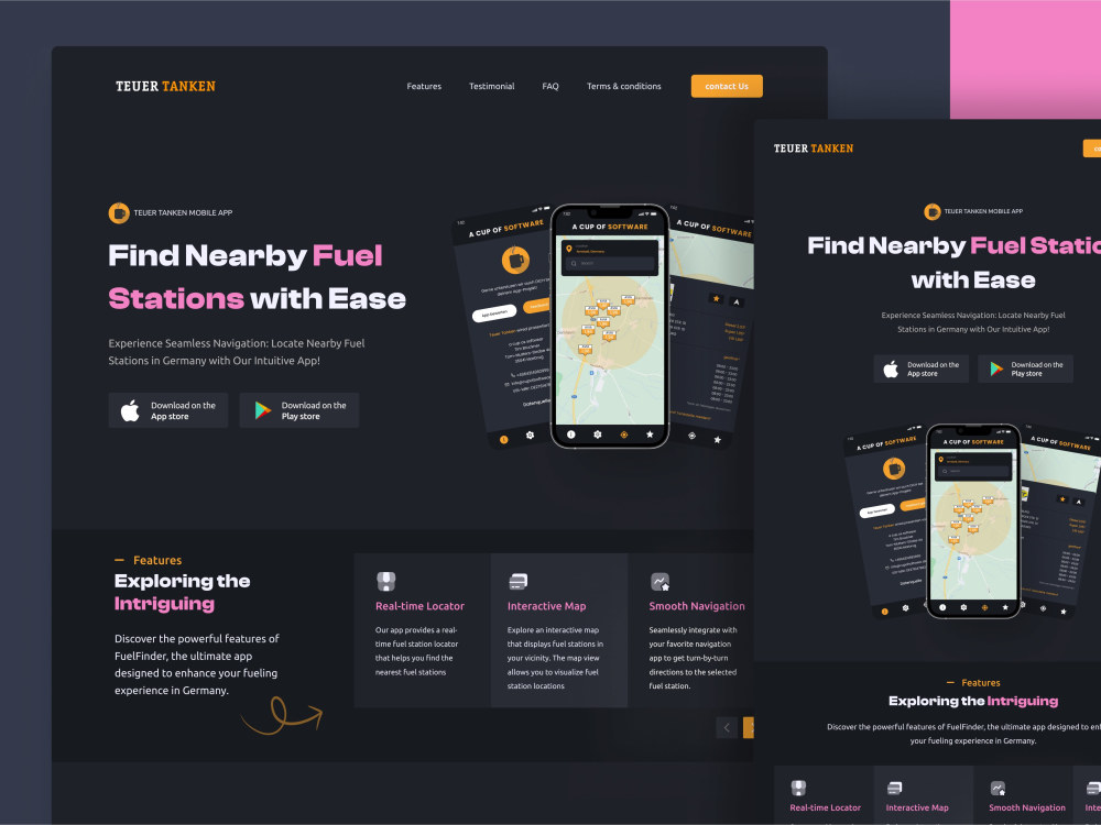 A modern and trendy brand landing page website UI/UX design and ...