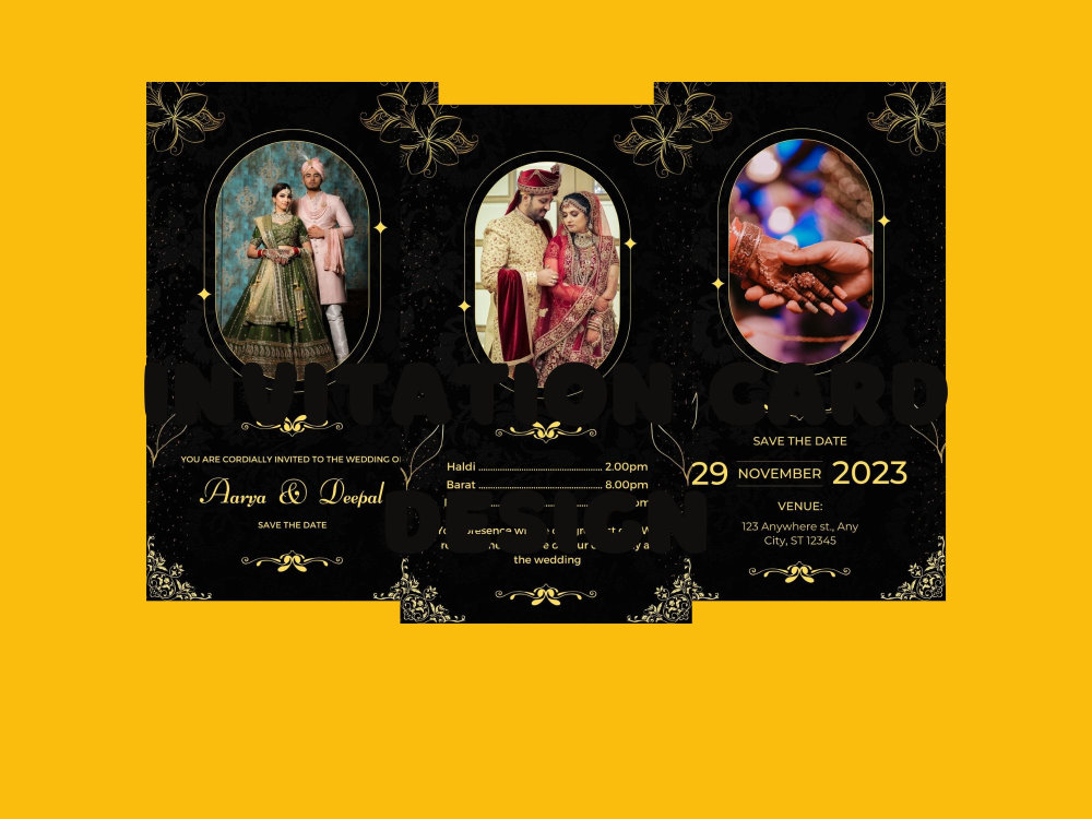 Invitation card design for birthday ,party, event, greetings, wedding ...