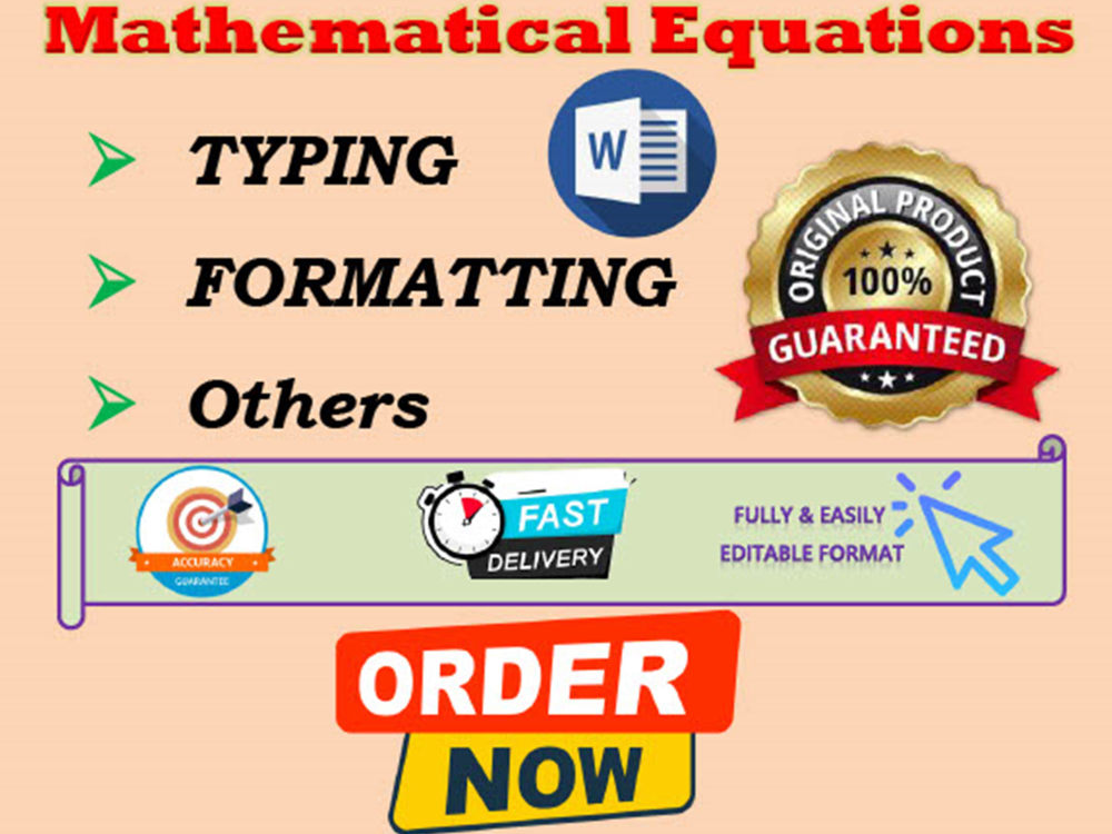 Mathematical Equation Typing, Formatting, & Others in MS Word & Excel ...