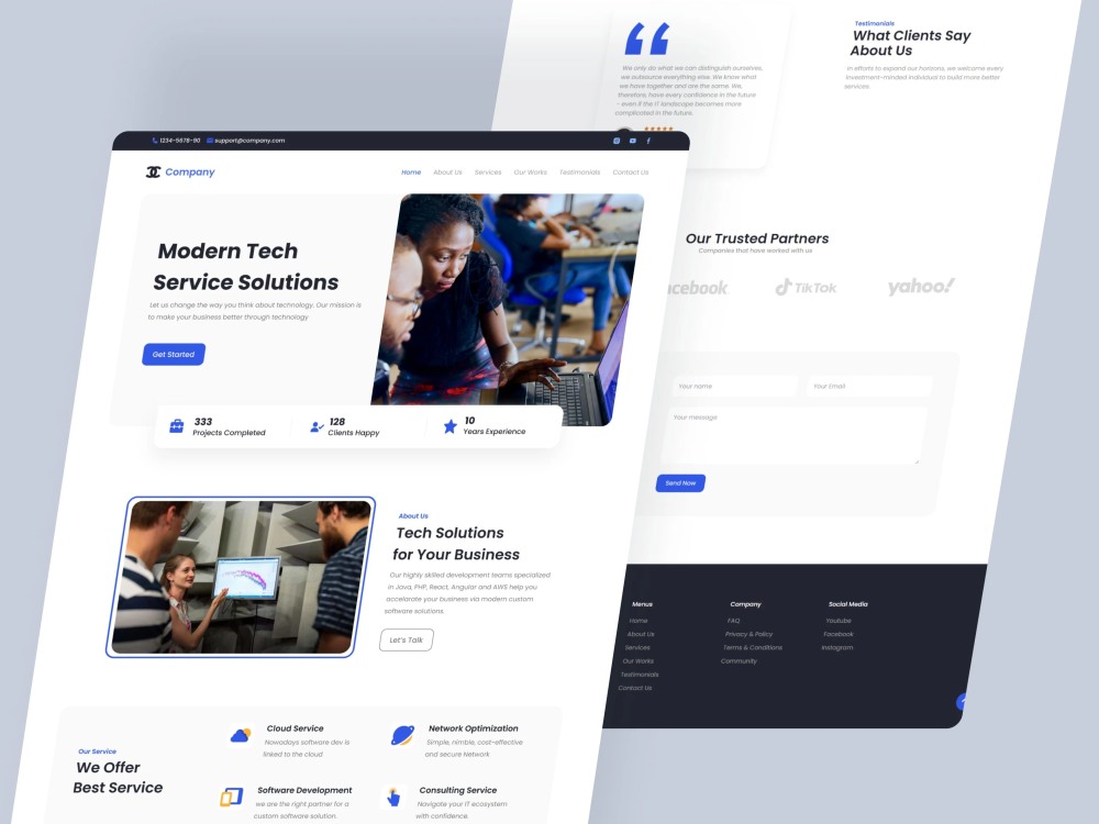 A fantastic website build with HTML and Tailwind CSS | Upwork
