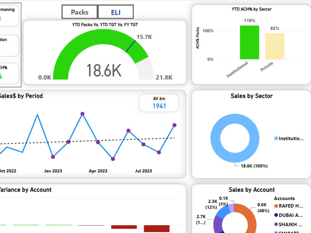 Highly Interactive Dashboards with appealing visuals | Upwork