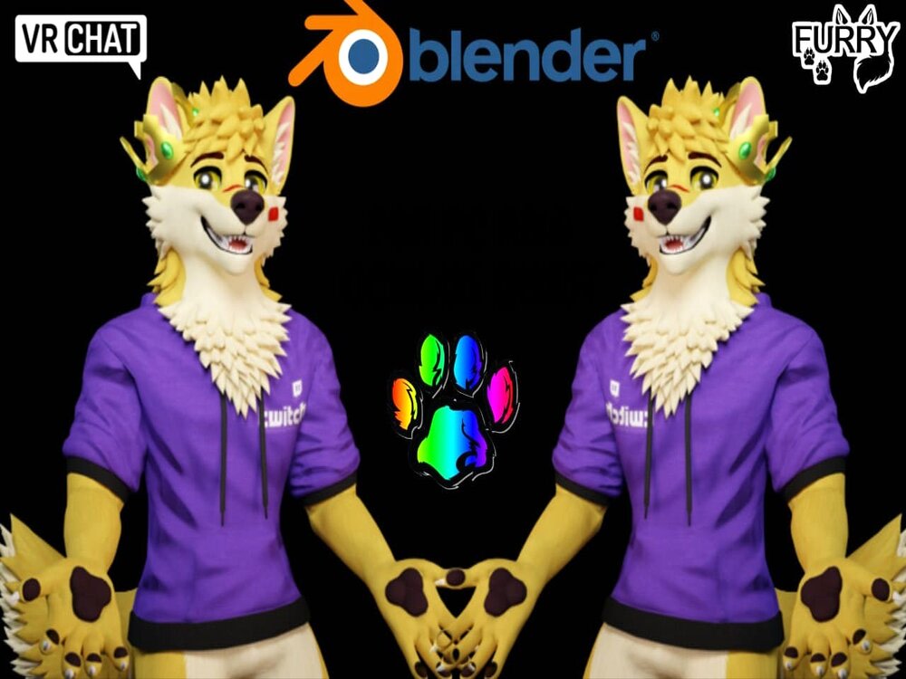 3d custom vrchat avatar for commission fursona, , furry avatar, animaze ...