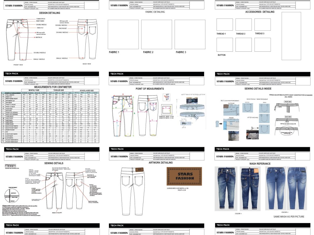 Professional Tech Pack Design for bulk production | Upwork