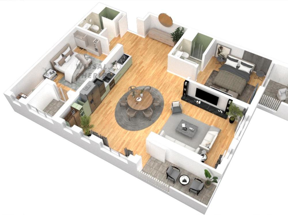 An axonometric render of your architectural project / building | Upwork