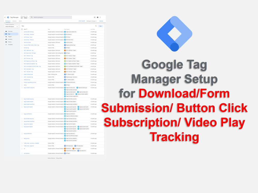 Google Tag Manager Setup for Facebook Pixel & Google Ads | Upwork