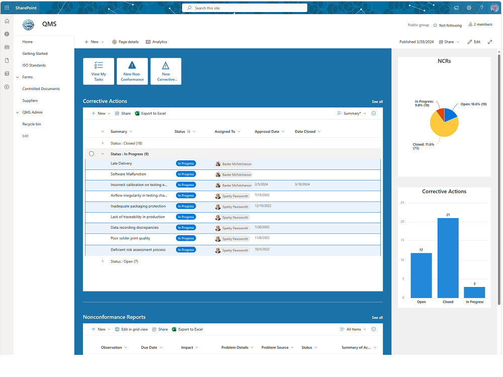 Quality Management System (QMS) built on SharePoint & Power Platform ...