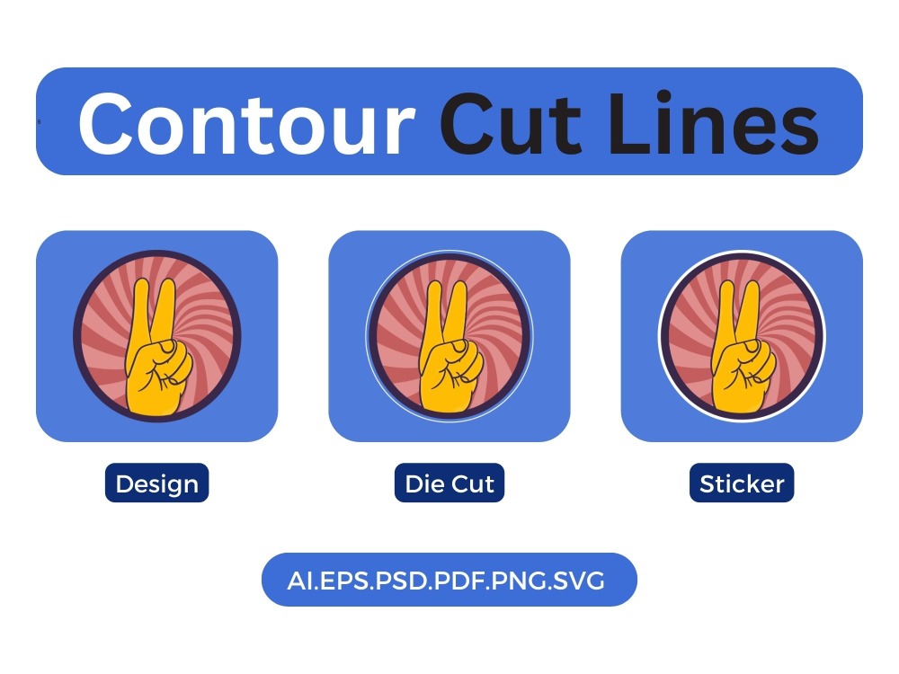 Contour cut line for yard card, Signs & sticker design | Upwork