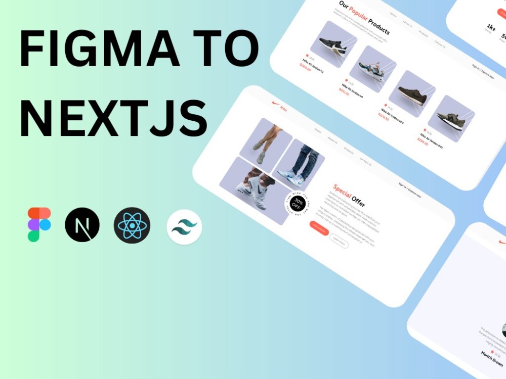 Figma Design Convert To React Or Next Js With Tailwind Css Upwork