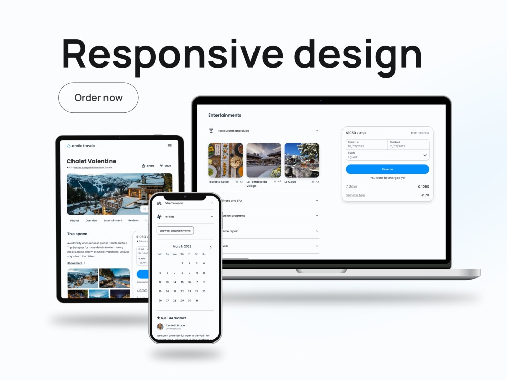 Responsive web UI, website UI UX design or landing page UI design | Upwork