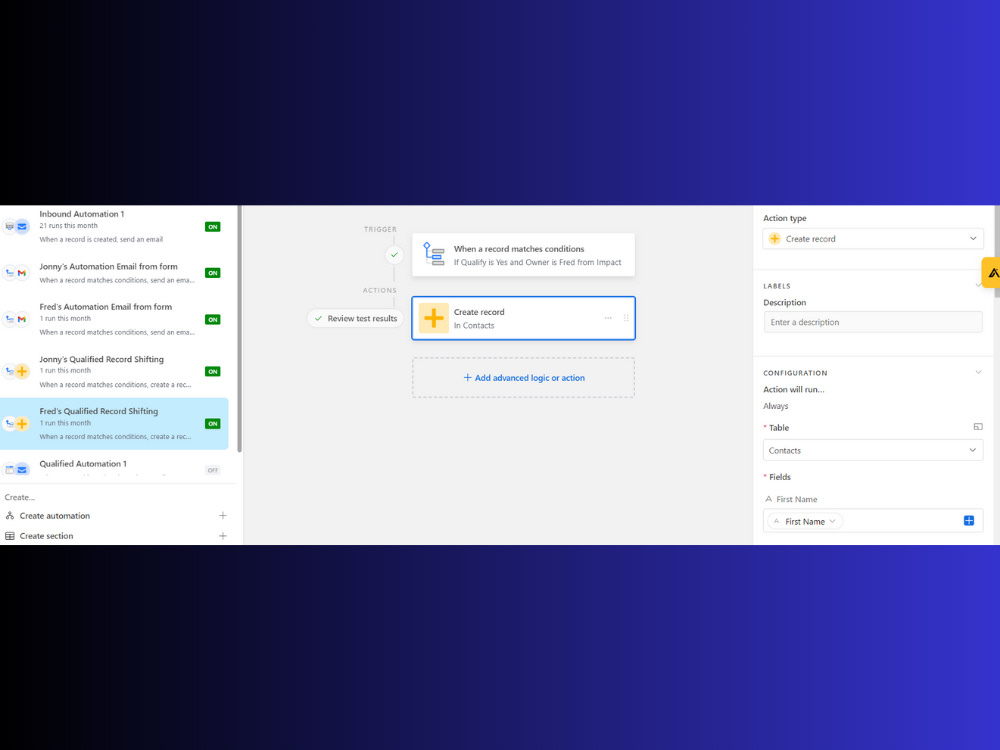 Built workflow in airtable CRM and integrate with zapier | Upwork