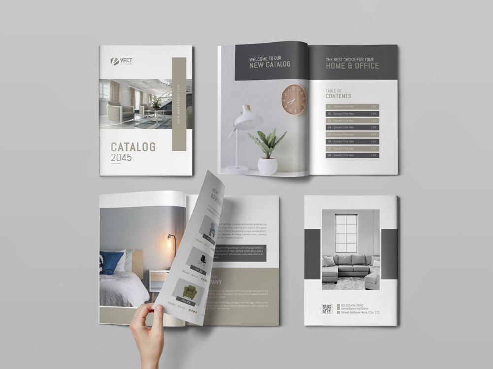 Catalog design, digital product catalog, product catalogue or lookbook ...