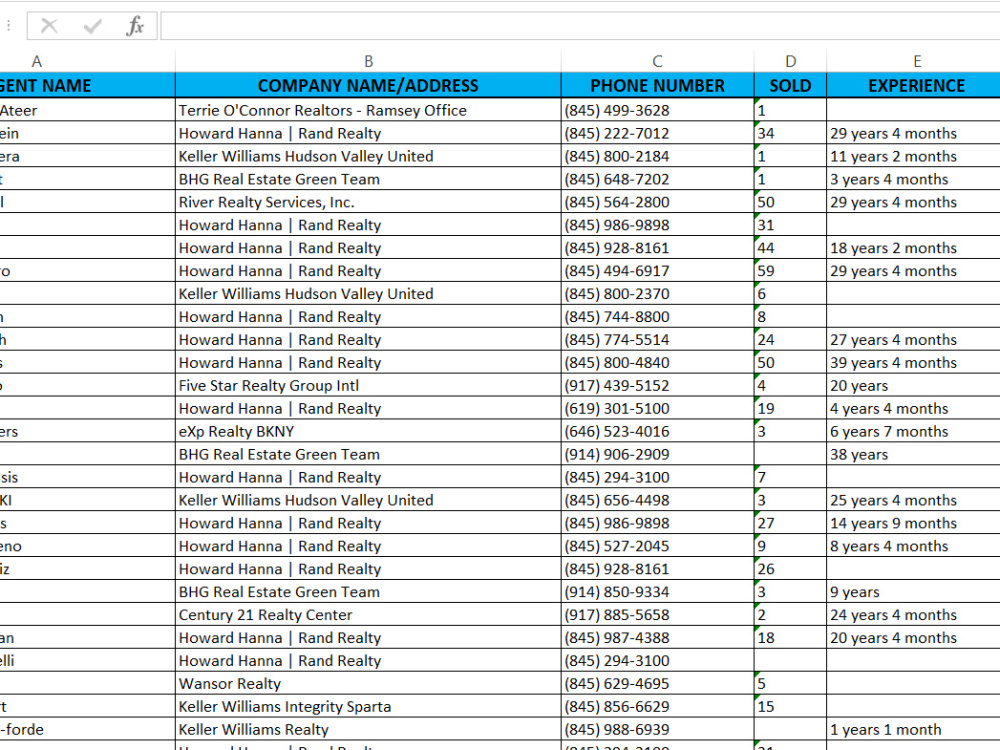 Web Scrapping Excel Data Cleaning Formatting Organizing Upwork