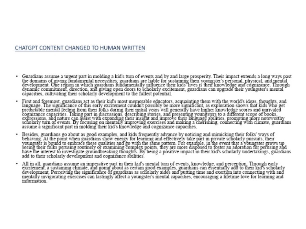 Ai content converted to human written. | Upwork