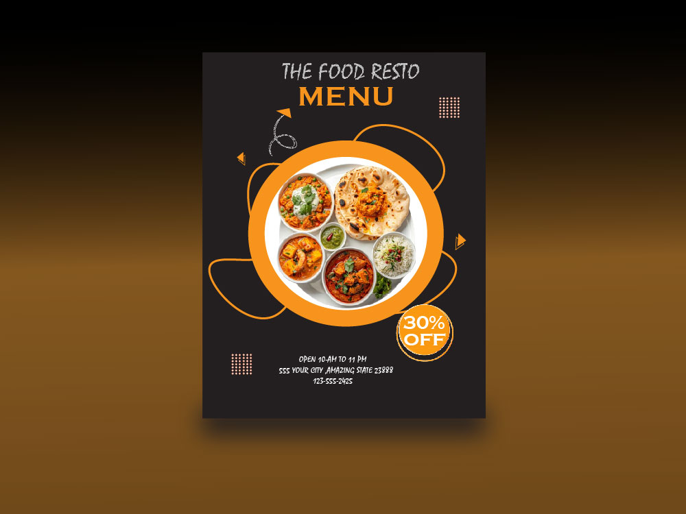 A professional modern restaurant menu design template | Upwork