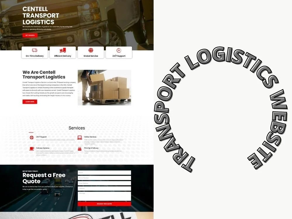 A unique logistics website,freight broker, trucking,dispatch,cargo website | Upwork