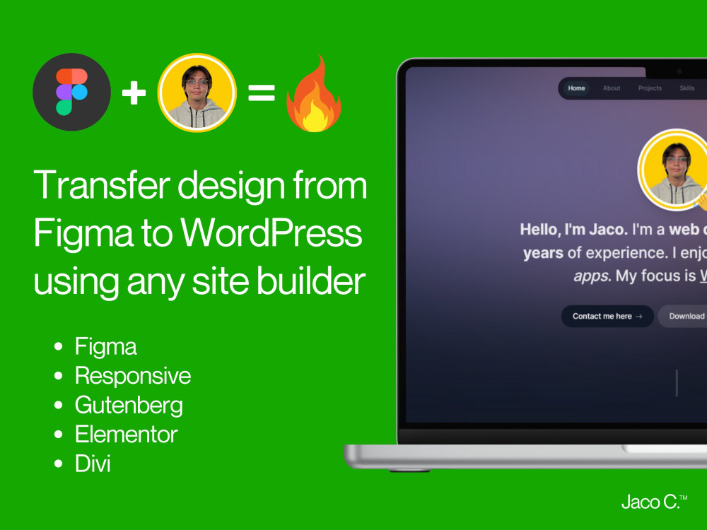 Pixel Perfect Figma to WordPress Conversion | Upwork