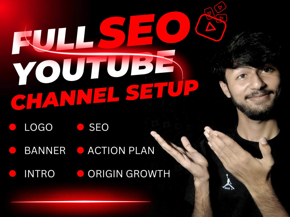 Professional youtube channel setup with Logo and Banner & action plan ...