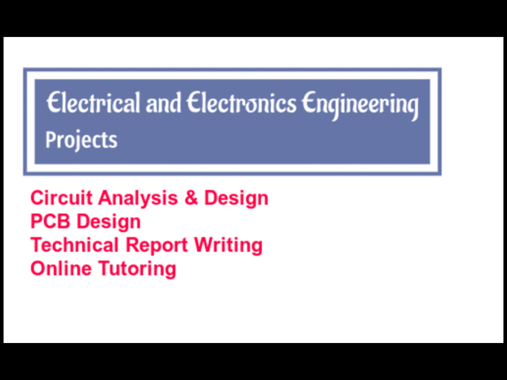 Electrical and Electronics Engineering Project solutions | Upwork
