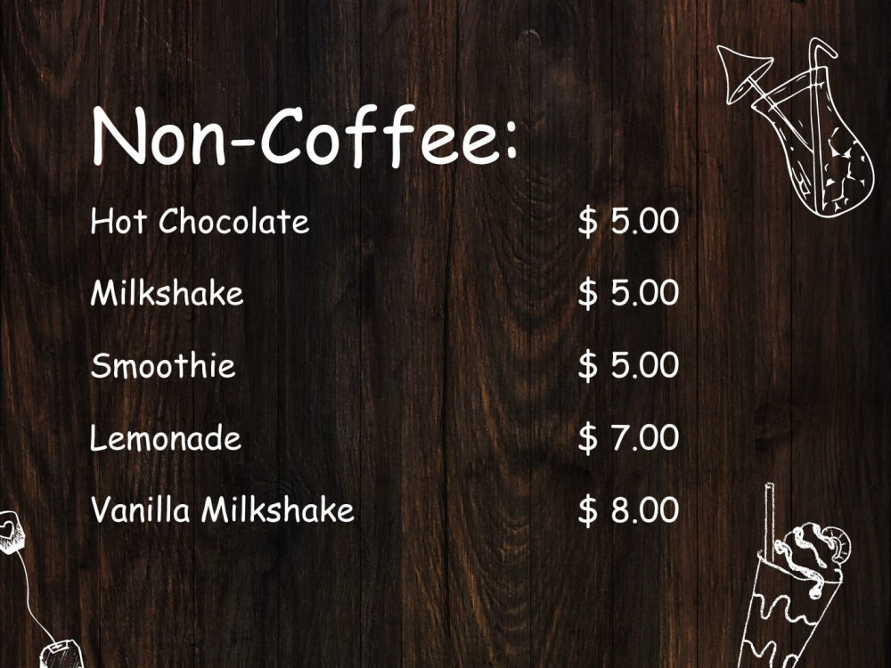An amazing menu for your café or restaurant. | Upwork