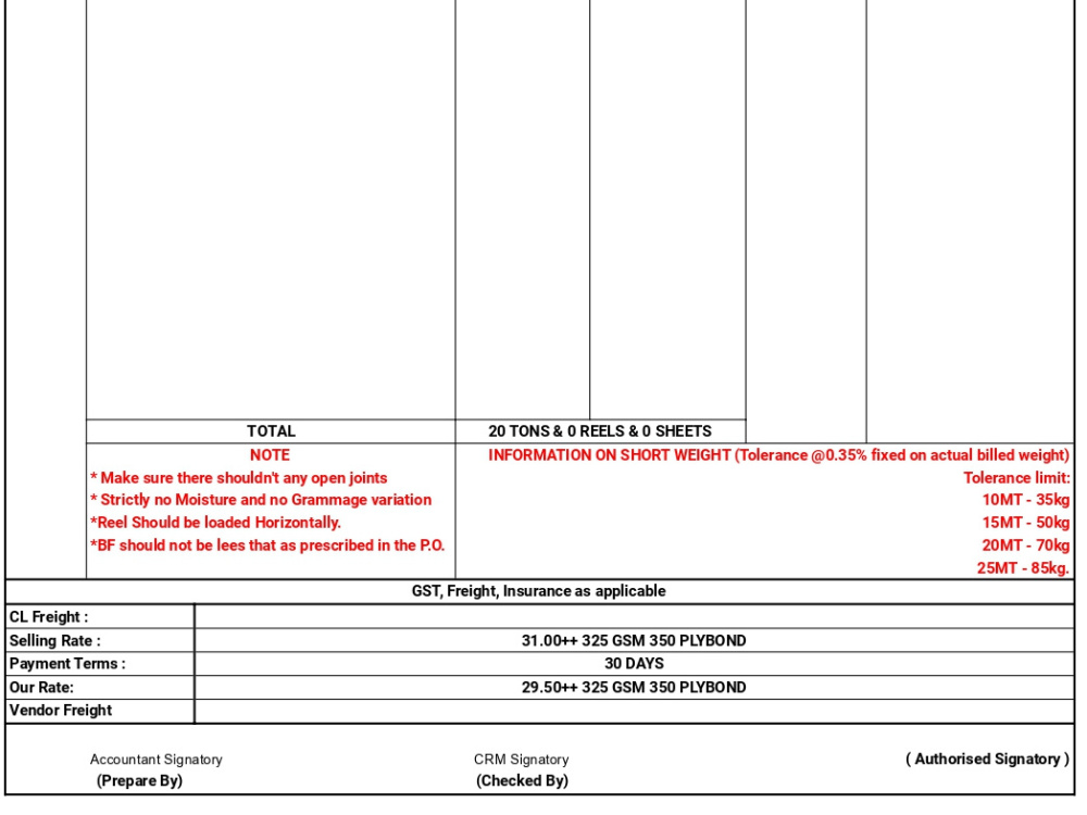 Purchase Order format with automation in google sheet | Upwork