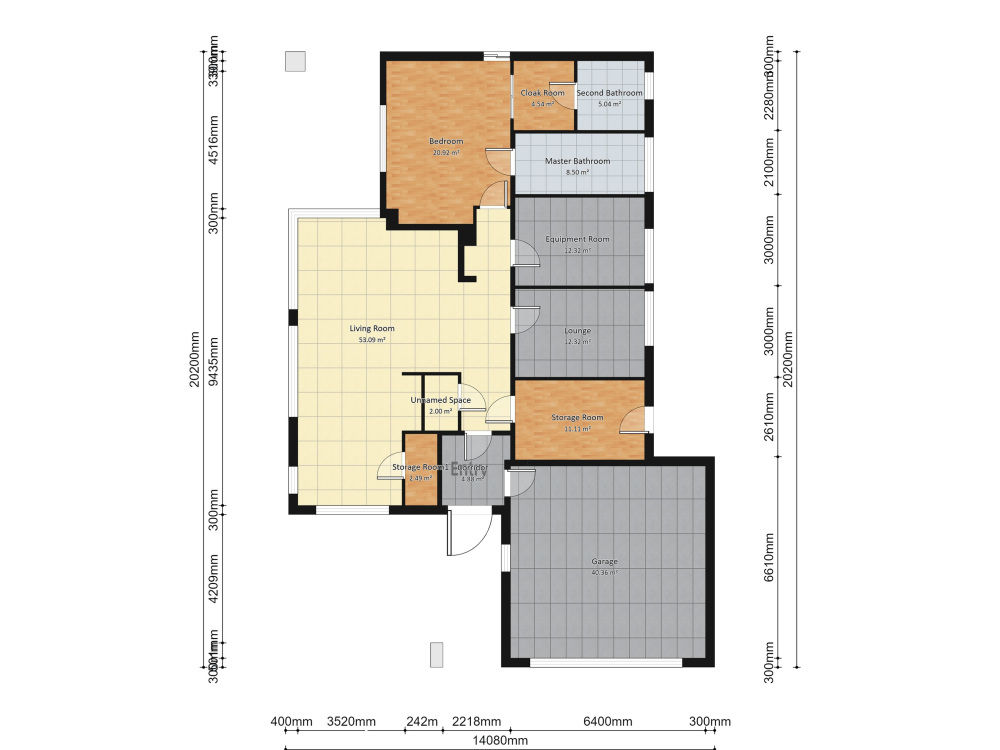 Residential/commercial/office 2D Floor Plan | Upwork