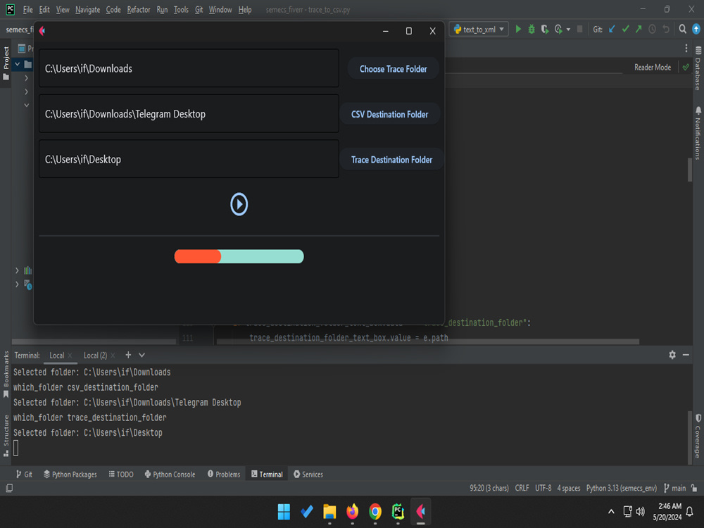 A custom desktop application built using python | Upwork