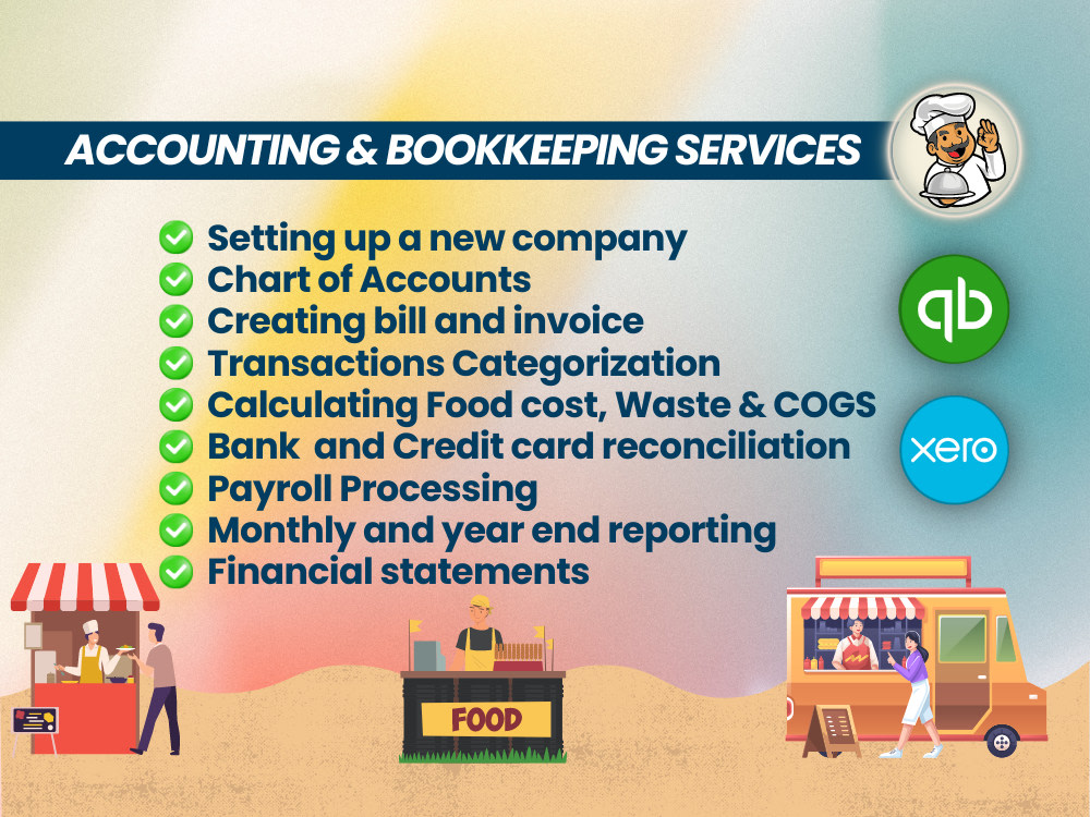Bookkeeping for Restaurant cafe food truck bakery in QuickBooks and ...