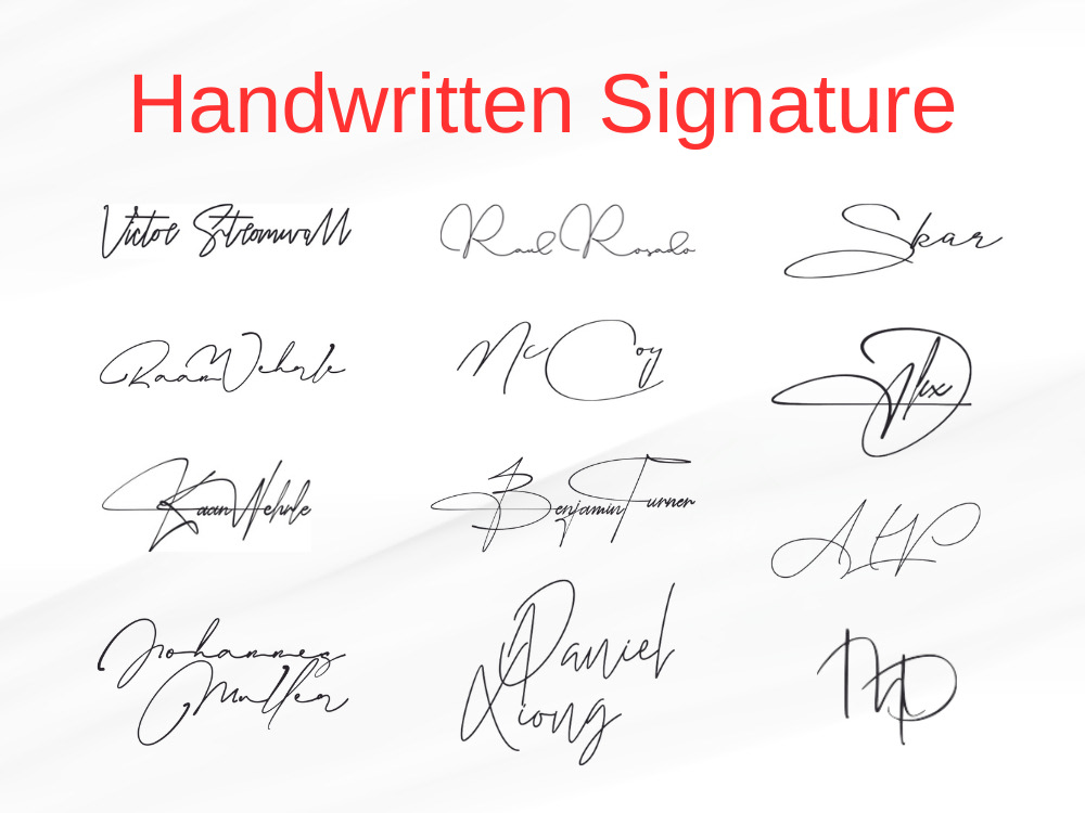 Handwritten digital cursive autograph signature designs | Upwork