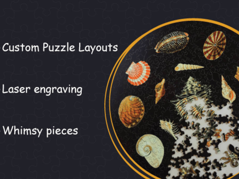 A jigsaw puzzle with whimsy engraving for laser cut | Upwork