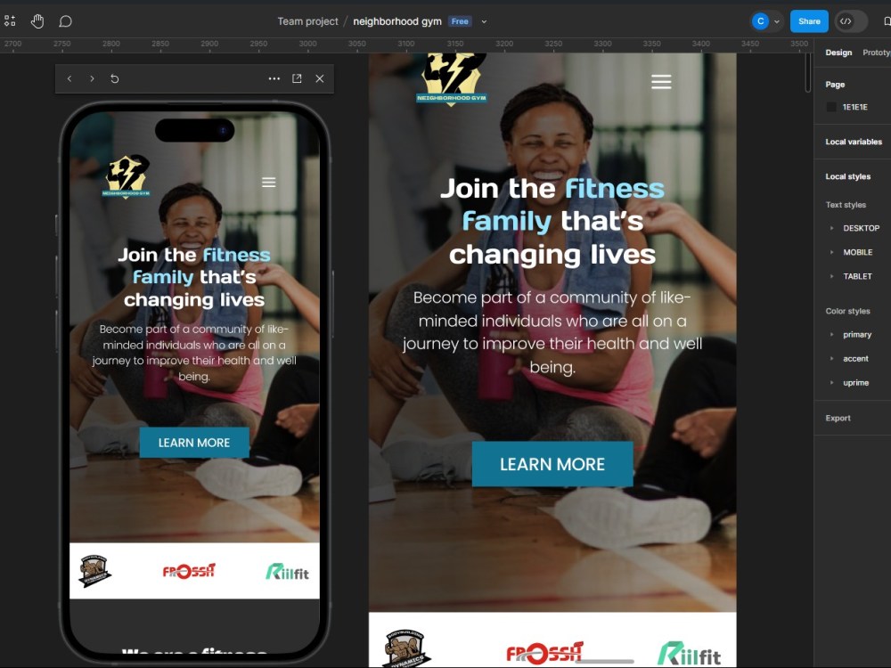 A responsive website design on figma, a responsive mockup you can ...