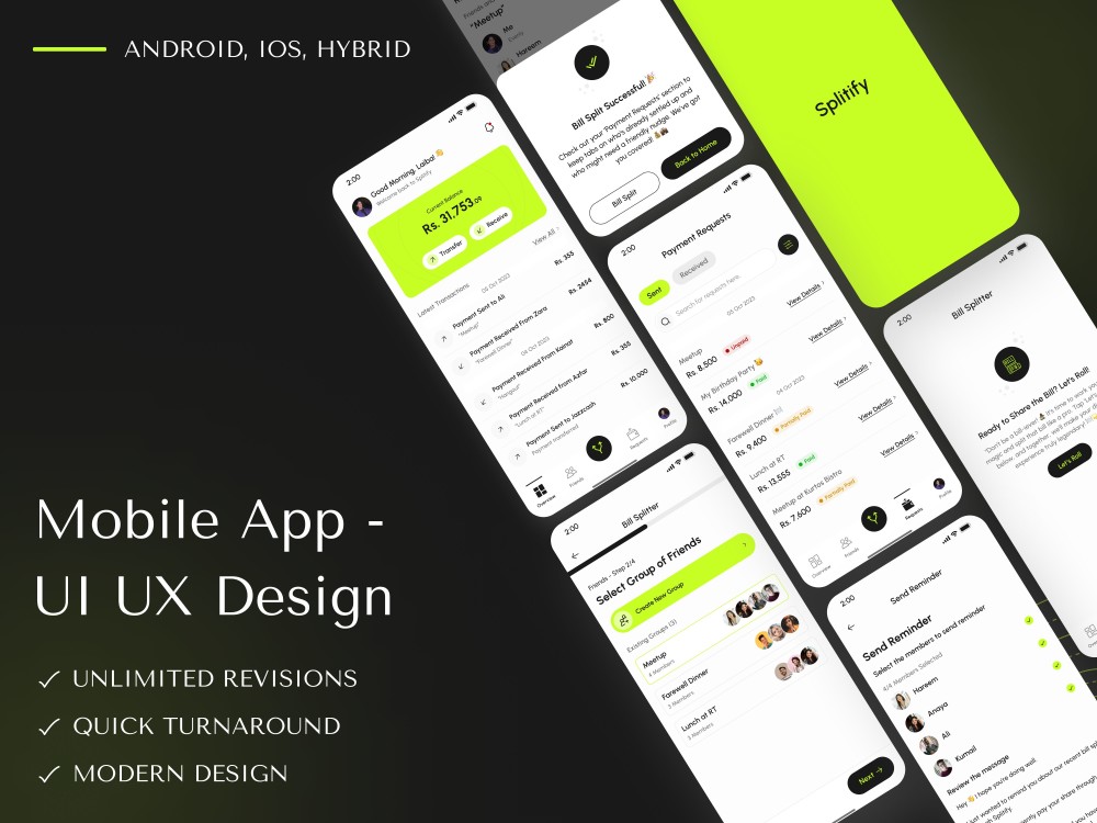 Mobile App UI UX Design in Figma - High Quality Design | Android | iOS ...