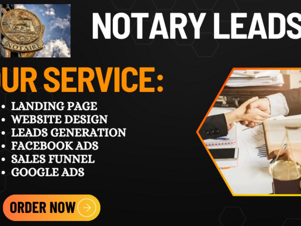 Notary website and notary landing page for leads generation | Upwork