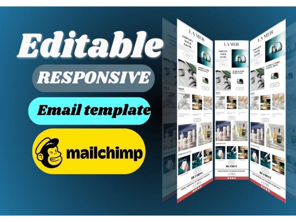 Editable HTML mailchimp email template and newsletter | Upwork