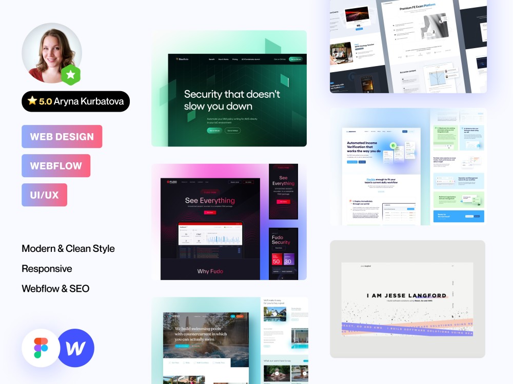 Modern Professional Responsive Website UI/UX design | Upwork