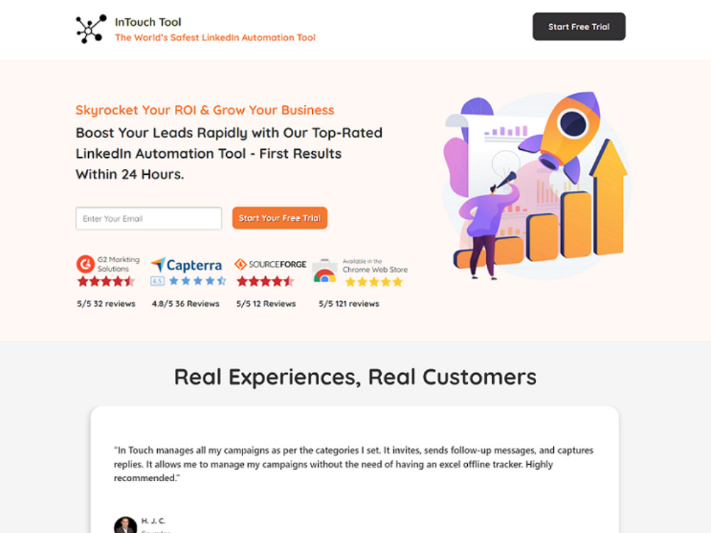 A high converting SaaS landing page with custom features on Unbounce ...